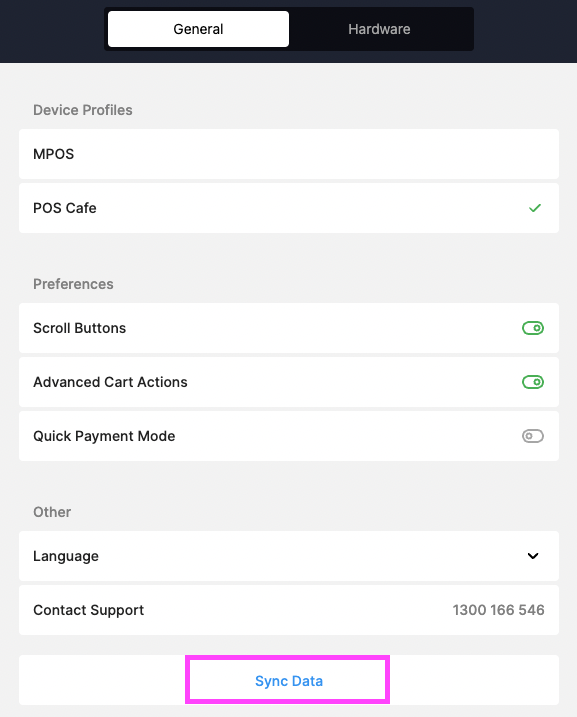 Sync Data: Apply Back Office changes